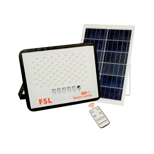 FSL REFLECTOR LED + PANEL SOLAR DE 60W 6500K IP65 — Rodelag Panamá