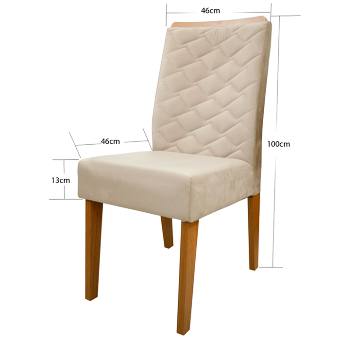 Silla para comedor Lidia freijo/veludo kraft — Rodelag Panamá