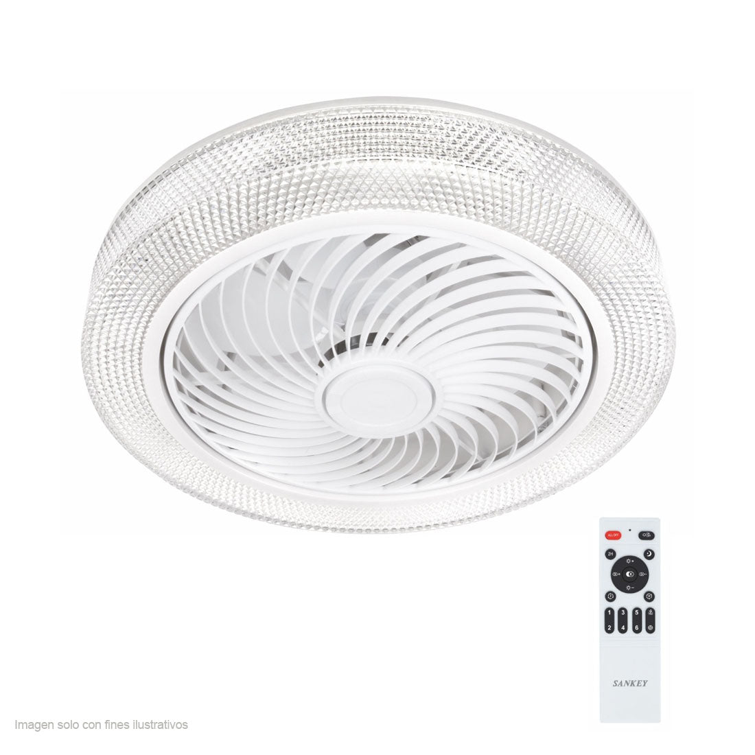 Abanico de techo de 18" CM1829FLRC Sankey 5 aspas con control remoto — Rodelag Panamá