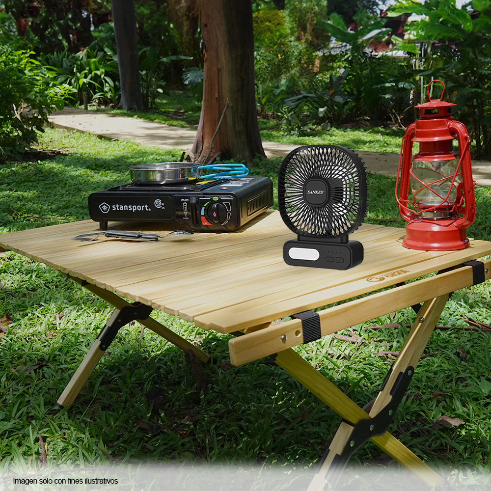 Abanico portátil FN6BAT19B Sankey color negro — Rodelag Panamá